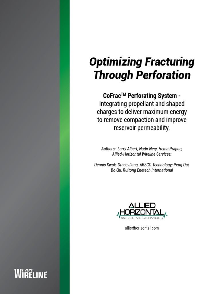 Optimizing Fracturing Through Perforation: Cofrac Perforating System ...
