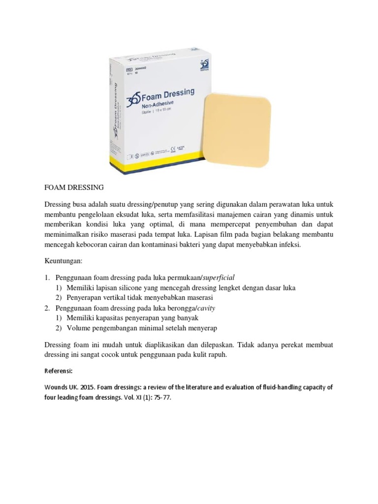 Kegunaan dan Cara Pakai Foam Dressing | PDF