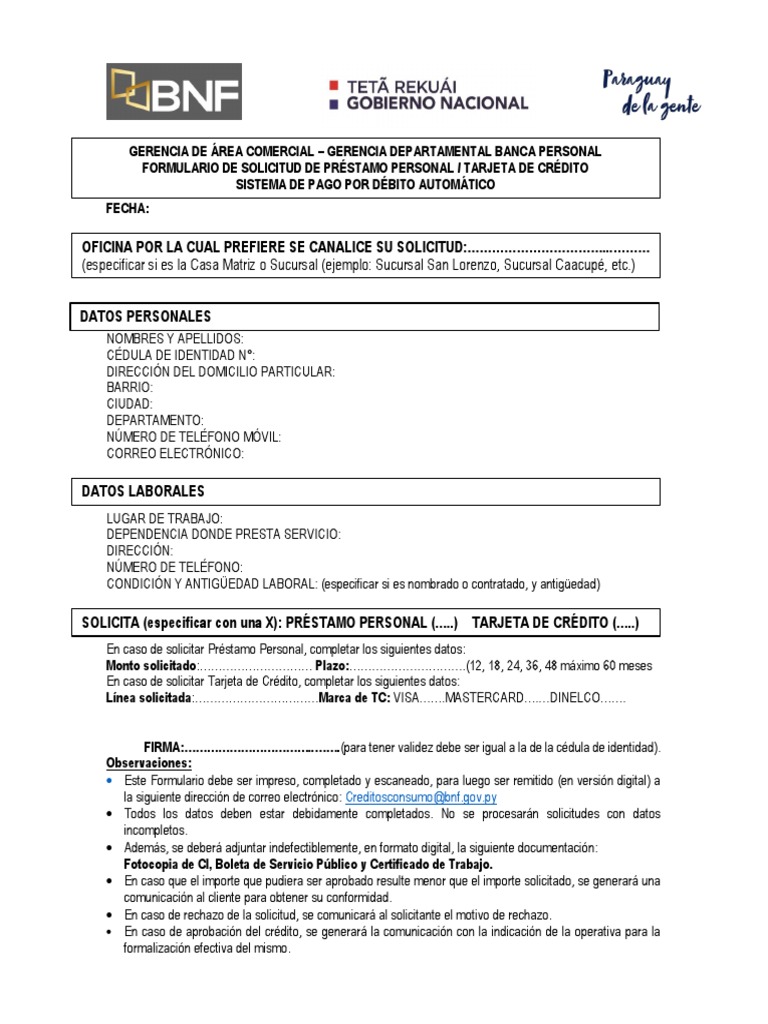 Formulario PP y TC PDF | PDF