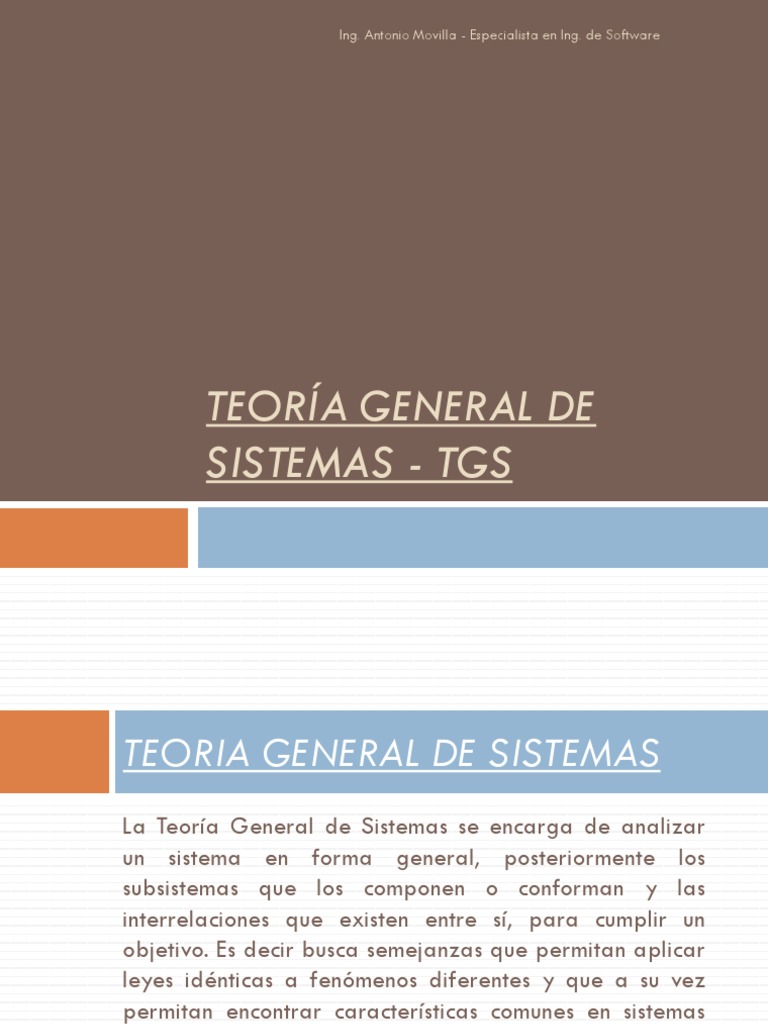 TGS - GUIA No. 1-1 | PDF | Teoría de sistemas | Teoría