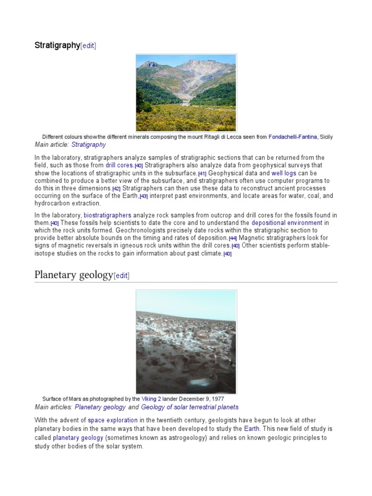 Planetary Geology: Stratigraphy | PDF | Stratigraphy | Geology
