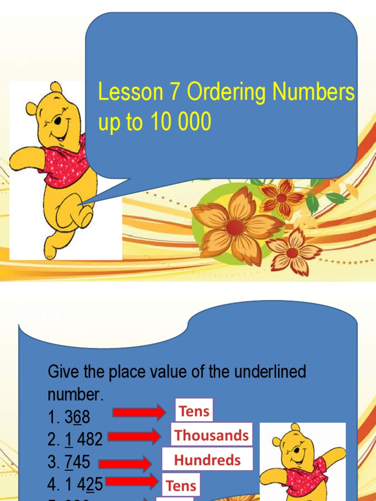 Lesson 7 Ordering Numbers Up To 10 000 | PDF | Applied Psychology ...