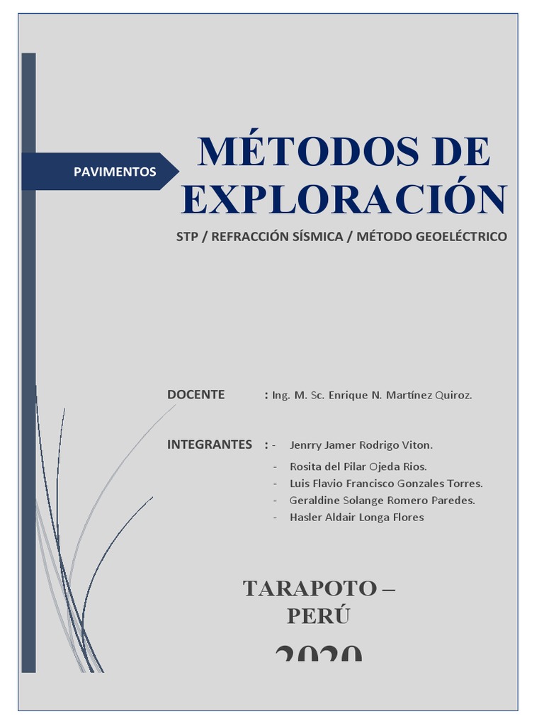 Métodos de Exploración de Suelos | PDF | Física | Ciencias fisicas