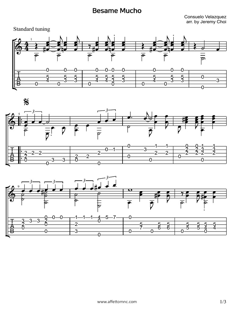 Tab Besame-Mucho PDF | PDF