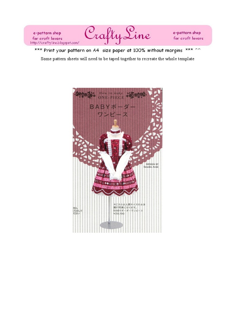 3 Sizes Dolls BTSSB Dress and Hat Sewing Pattern | PDF