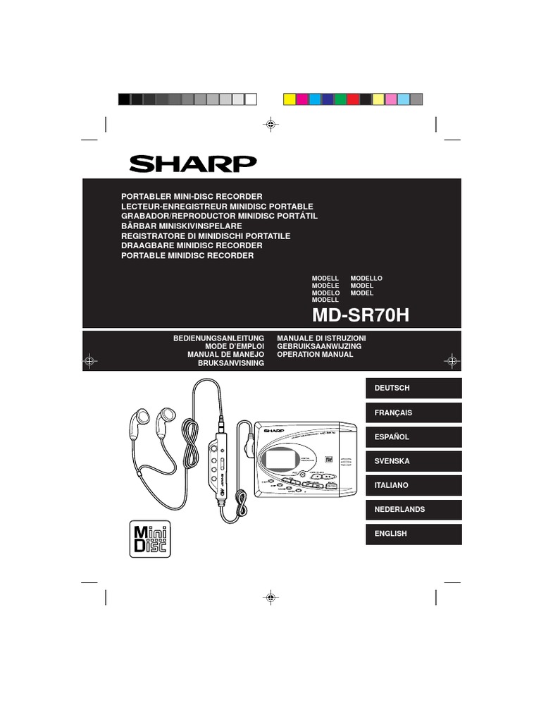 Sharp MD-SR70 PDF | PDF