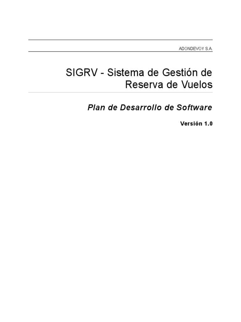 Plan de Desarrollo Software | PDF | Caso de uso | Software