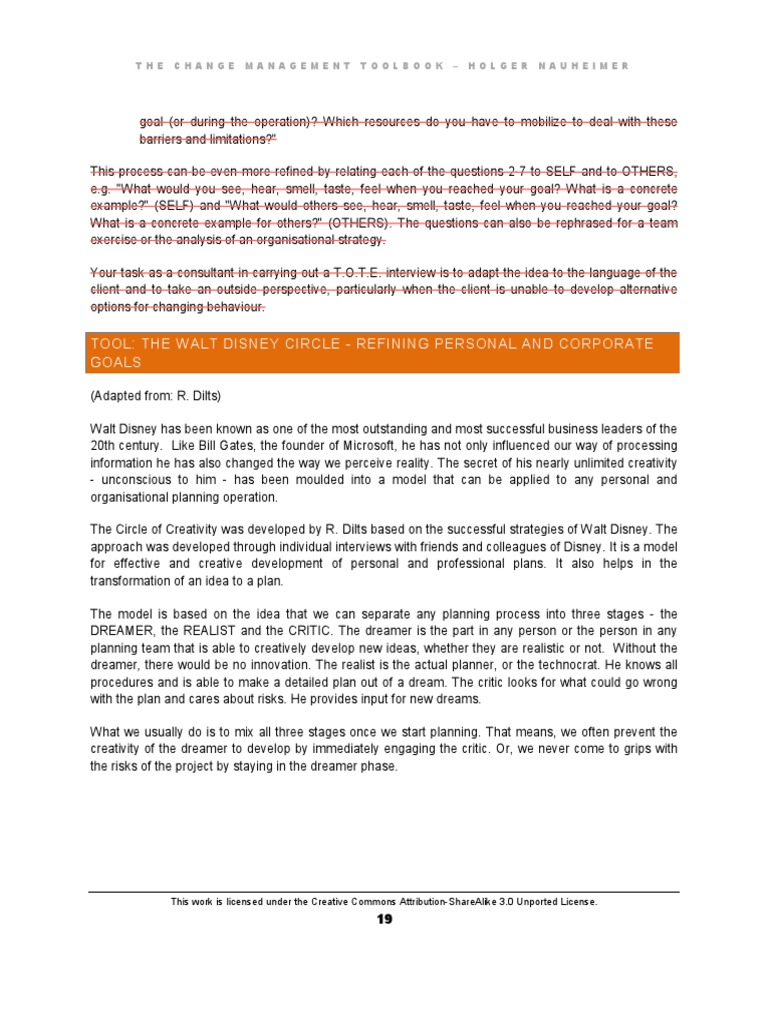 Tool: The Walt Disney Circle - Refining Personal and Corporate Goals ...