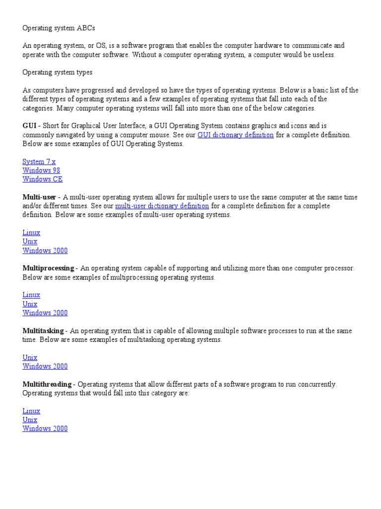 Operating System ABCs | Download Free PDF | Microsoft Windows ...