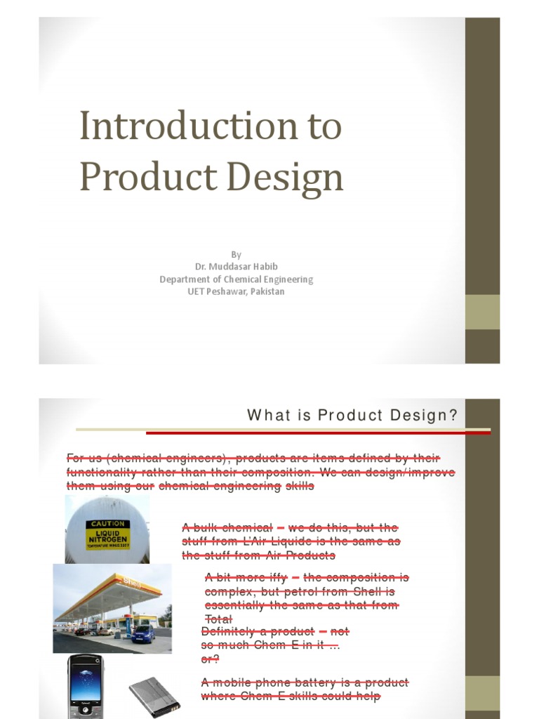 5 Introduction To Product Design PDF | PDF | Chemical Engineering ...