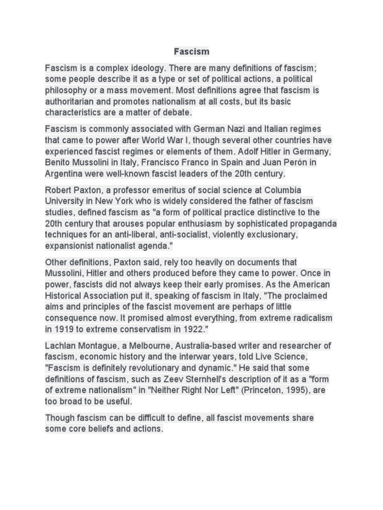 Fascism | Download Free PDF | Fascism | Benito Mussolini