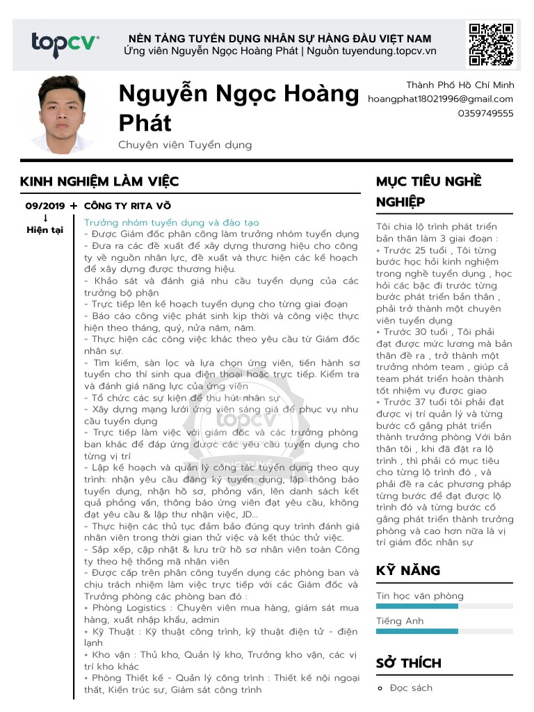 Nguyen Ngoc Hoang Phat TopCV - VN 240720.84209 | PDF