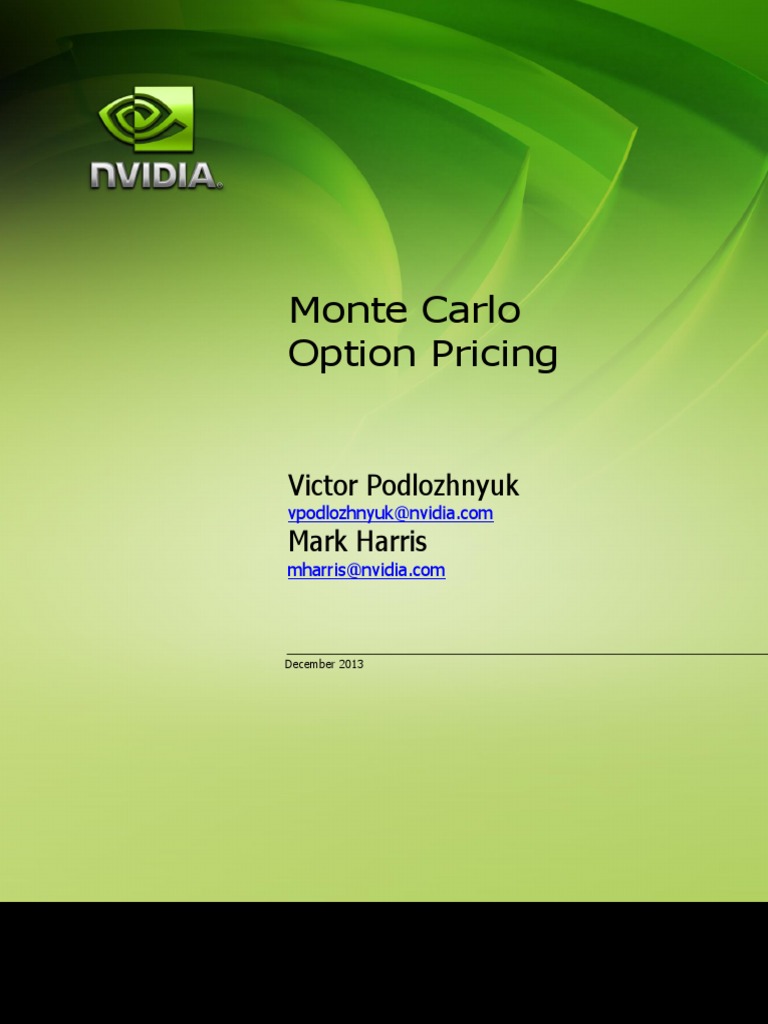 MonteCarlo PDF | PDF | Put Option | Option (Finance)