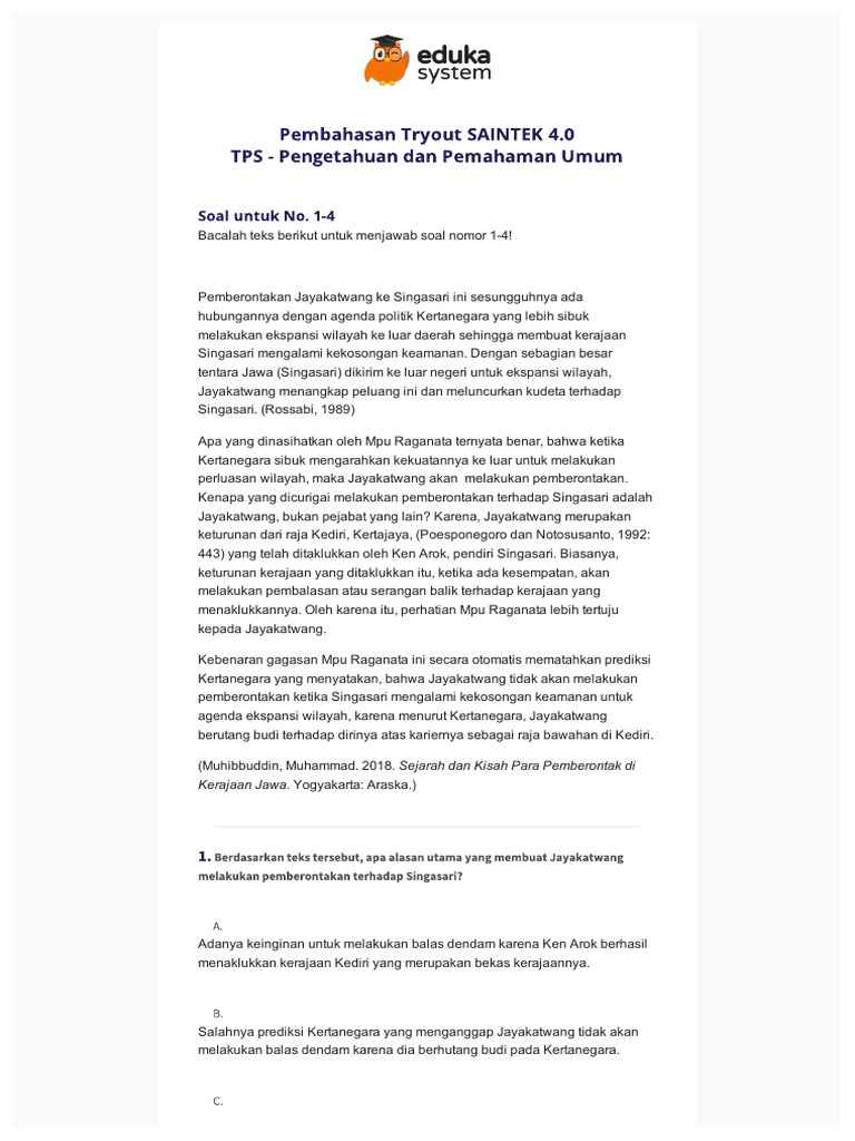 TPS - Pengetahuan Dan Pemahaman Umum PDF | PDF