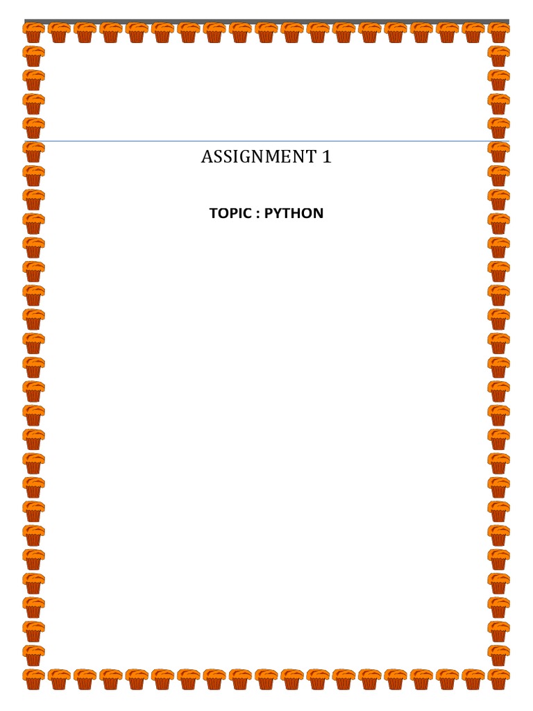 Assignment 1: Topic: Python | PDF | Area | Notation