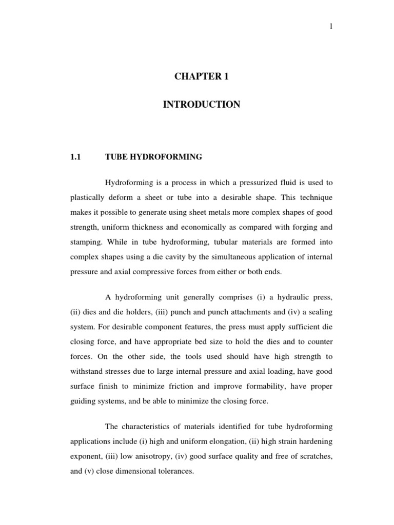 Introduction To Tube Hydro Forming Chaper 6 | PDF | Deformation ...