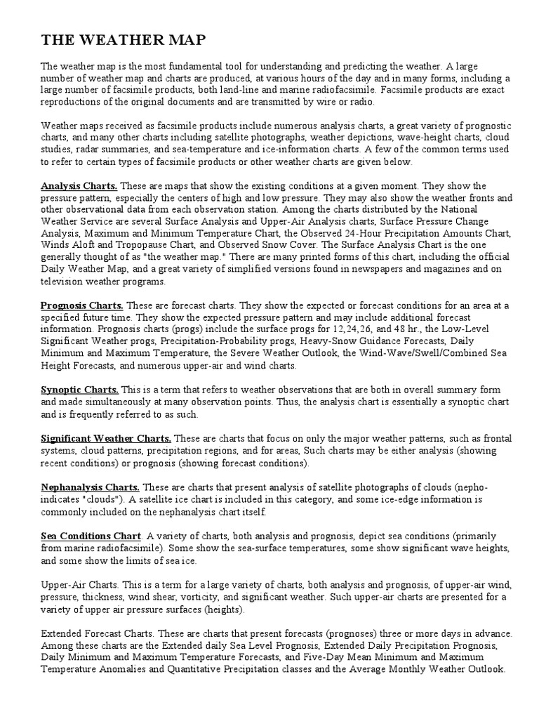 The Weather Map | PDF | Weather Forecasting | Weather