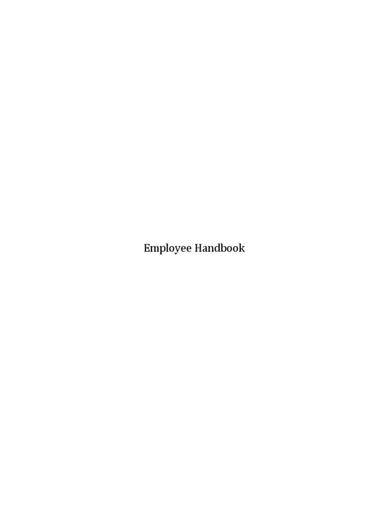 Employee-Handbook FREE | PDF | Overtime | Employment