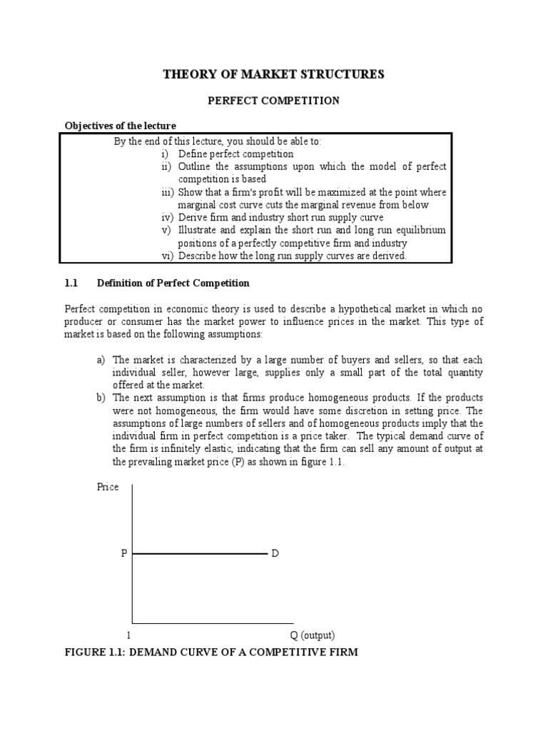 Perfect Competition | PDF | Perfect Competition | Economic Equilibrium