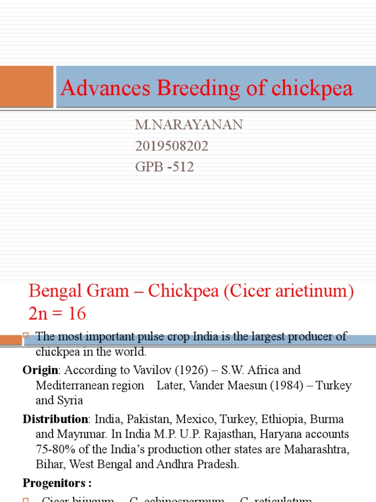 Advances in Chickpea Breeding | PDF | Plant Breeding | Chickpea