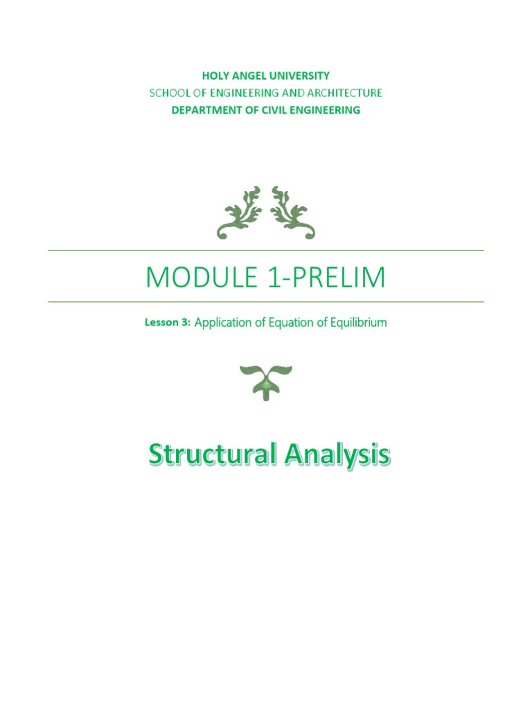 Module 1 - Les #3 Application of Equilibrium | PDF | Structural ...