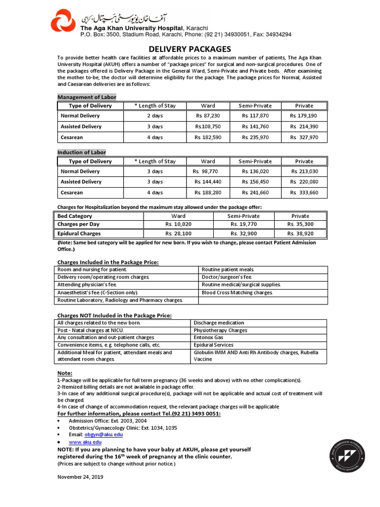 Affordable Maternity Care Packages Offered by The Aga Khan University ...