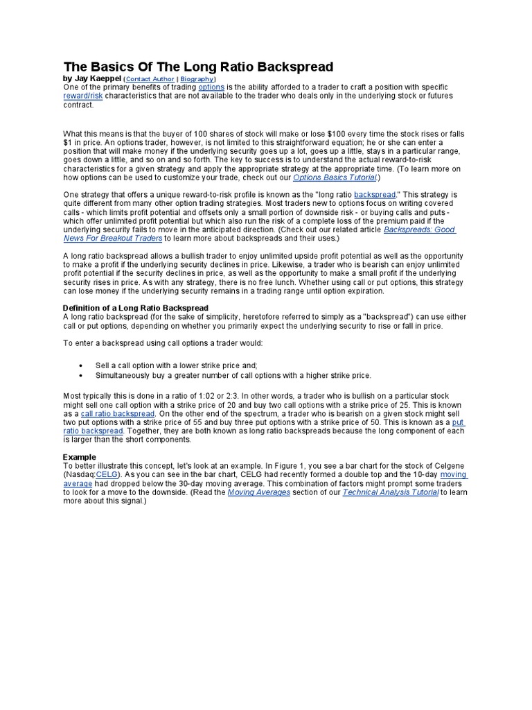The Basics of The Long Ratio Backspread | PDF | Option (Finance) | Put ...