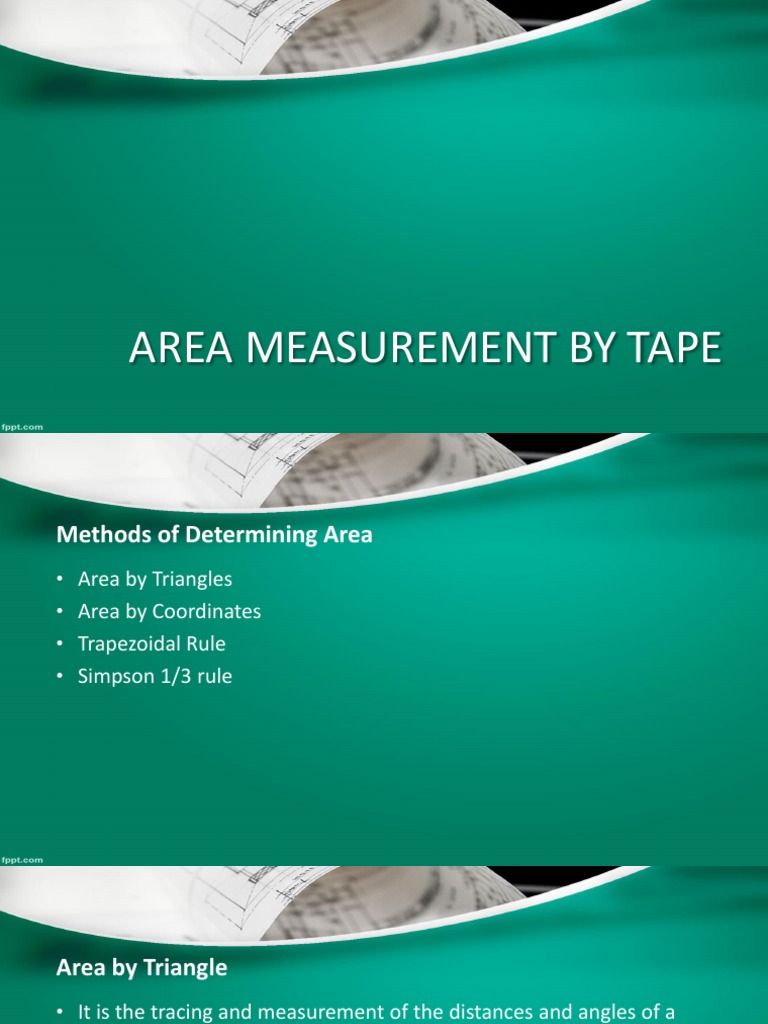 Area Measurement by Tape | PDF | Area | Triangle