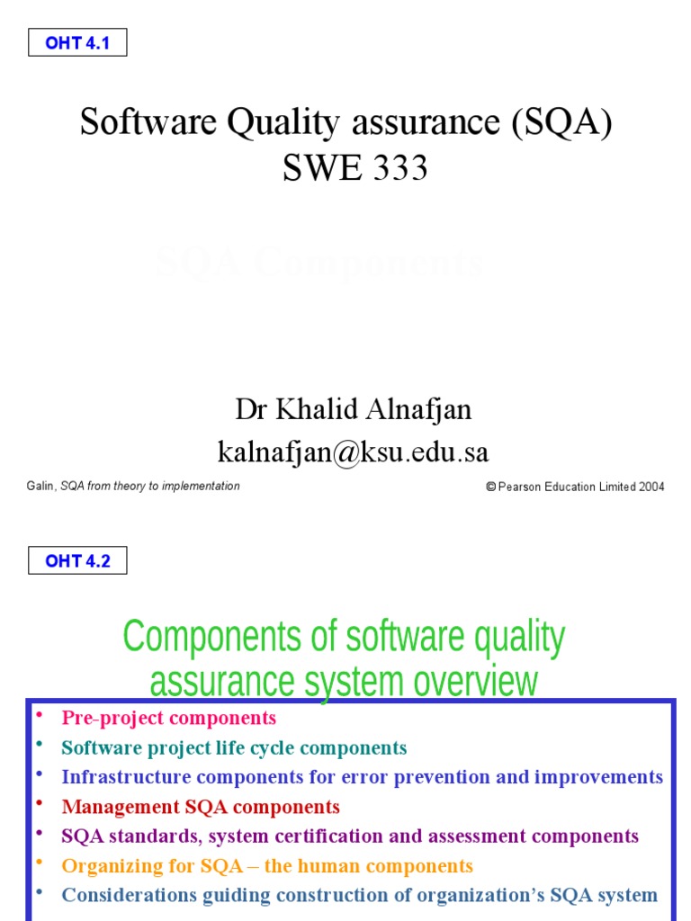 3.SQA Components - 0 | PDF | Quality Management | Project Management