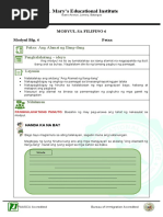 Grade 6 Q1 FILIPINO LAS Week 3 | PDF