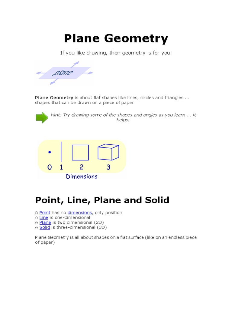 Plane Geometry | PDF