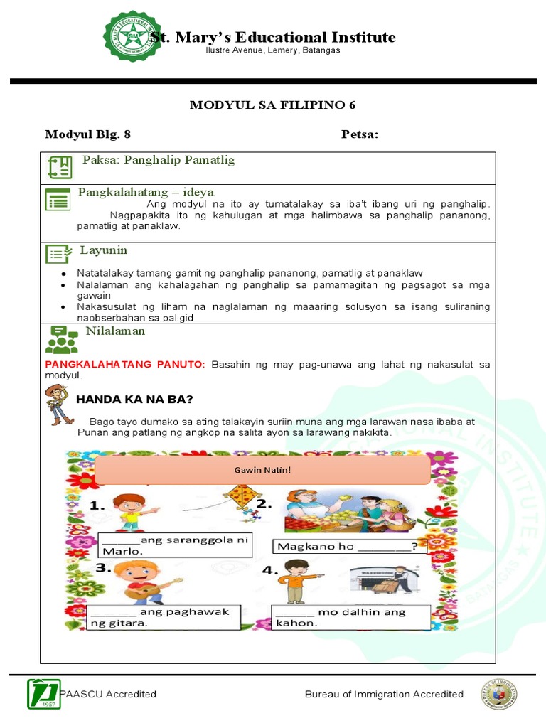 Fil. 6 Module 8 | PDF