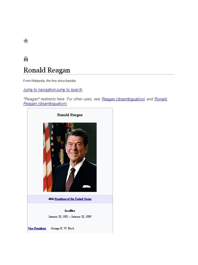 Ronald Reagan | PDF | Ronald Reagan | Nancy Reagan