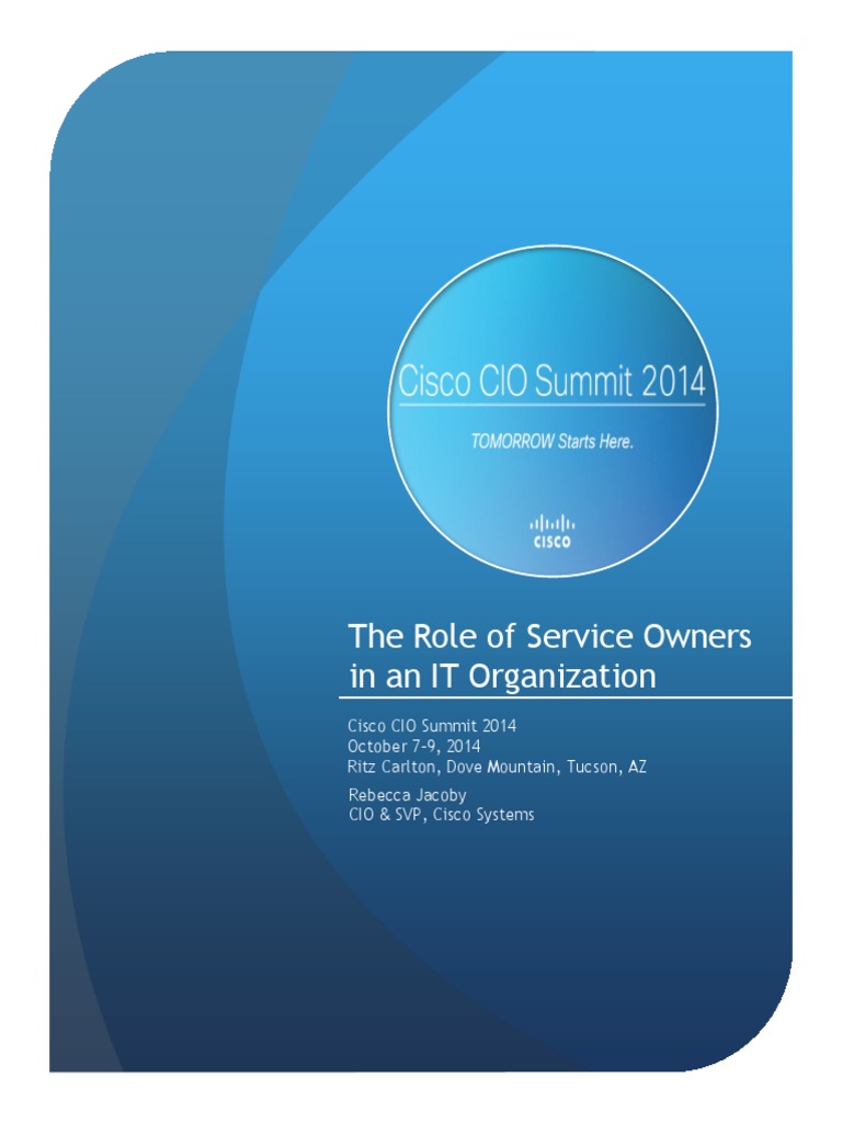The Role of Service Owners in An IT Organization | PDF | Use Case ...