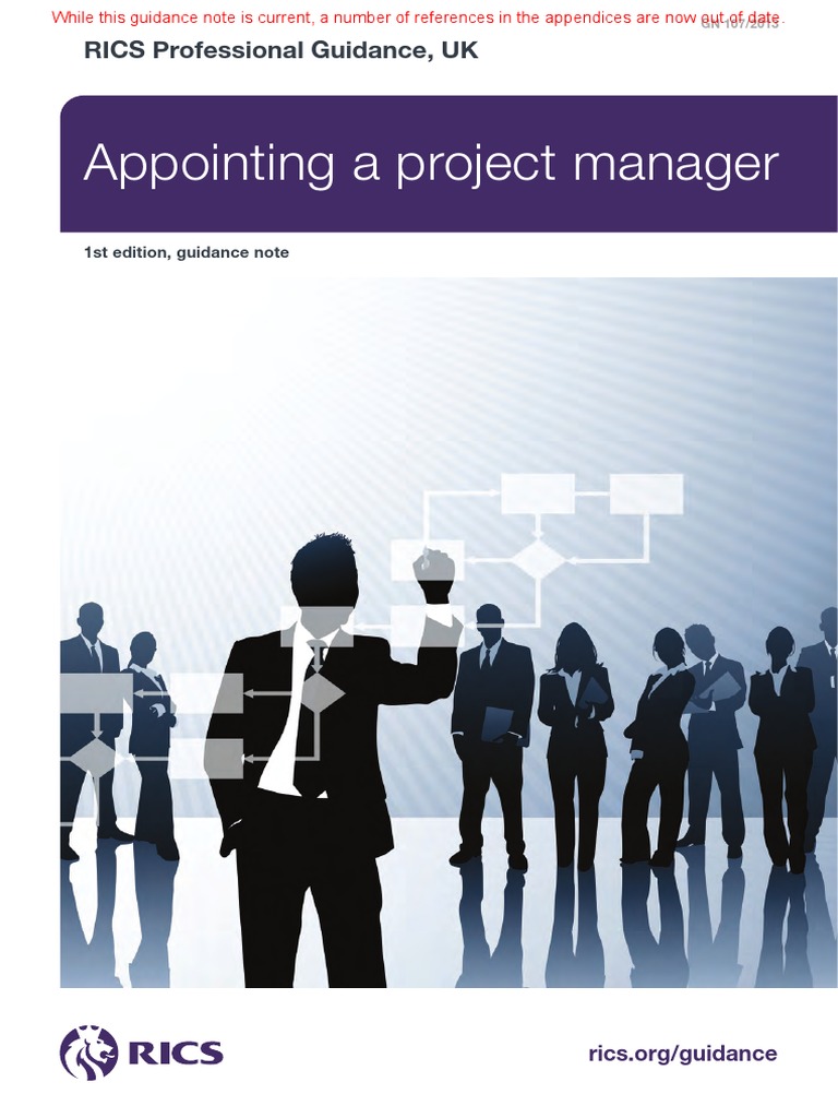 Appointing A Project Manager: RICS Professional Guidance, UK | Download Free PDF | Project ...