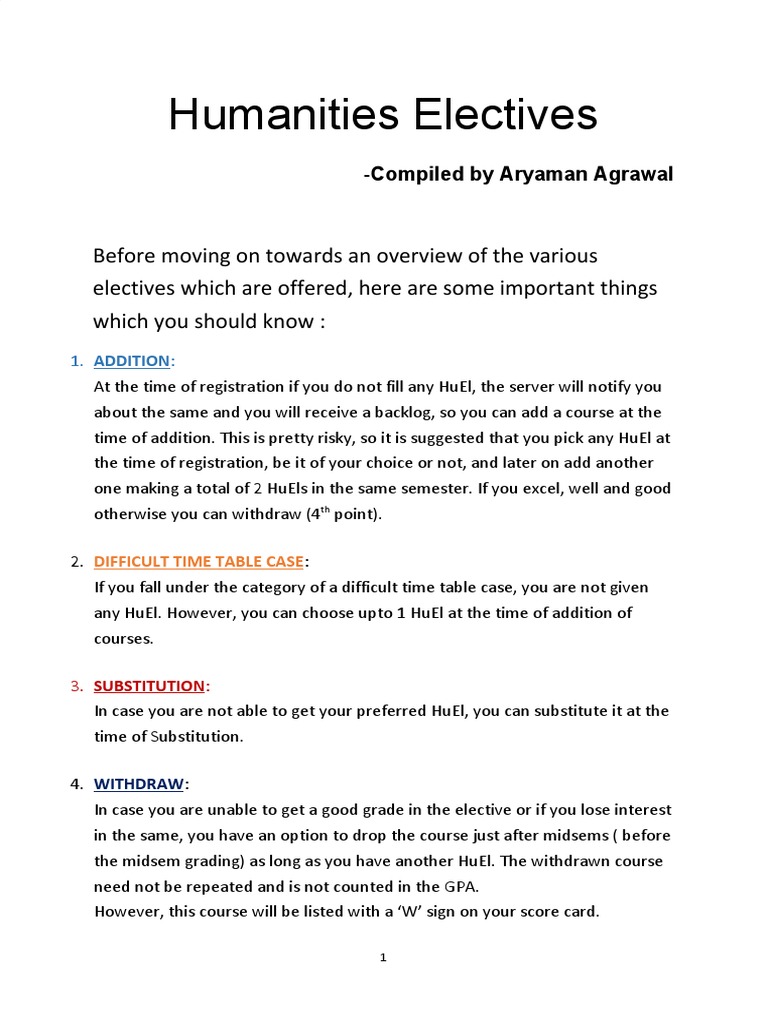 Humanities Electives | PDF | Test (Assessment) | Bhagavad Gita