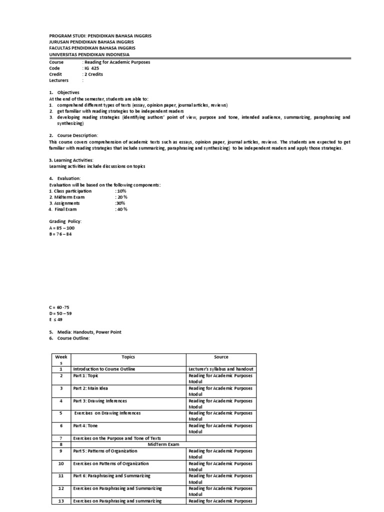 Reading For Academic Purposes | PDF | Reading Comprehension | Learning