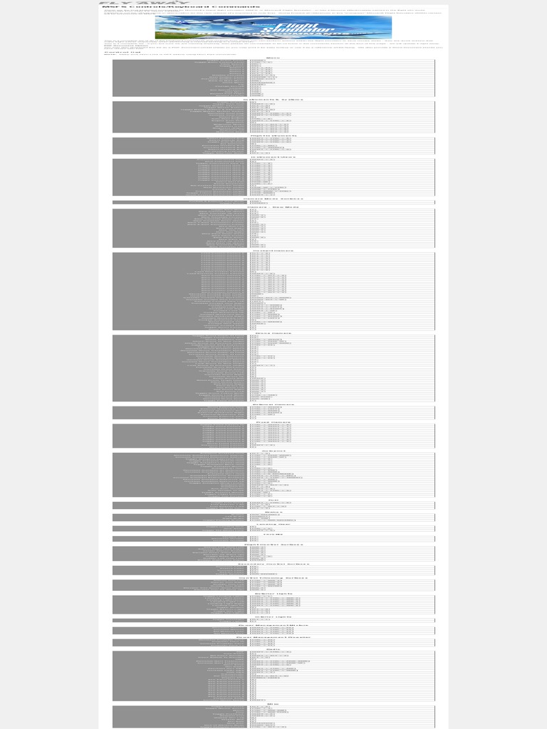 A Quick Reference Guide to Keyboard Commands in Microsoft Flight ...