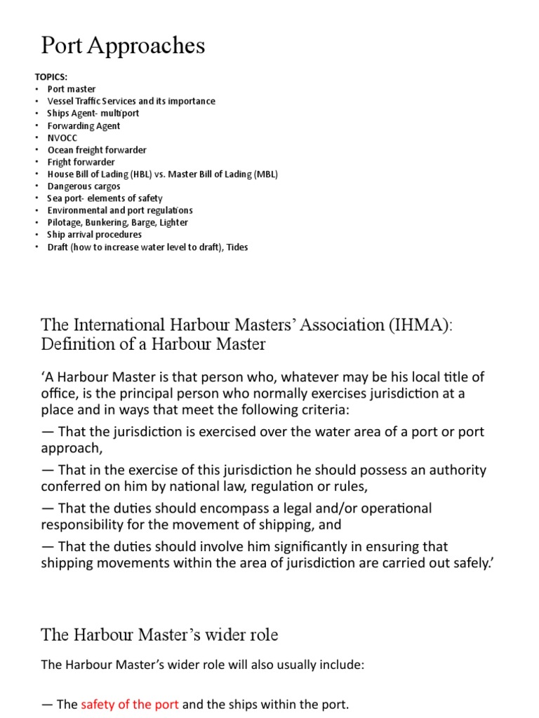 Port Approaches | PDF | Stevedore | Cargo