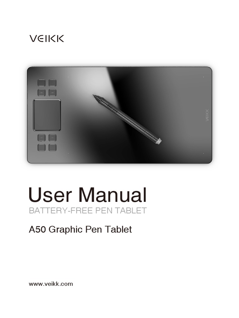 A50 Graphic Pen Tablet User Manual | PDF | Tablet Computer | Keyboard ...