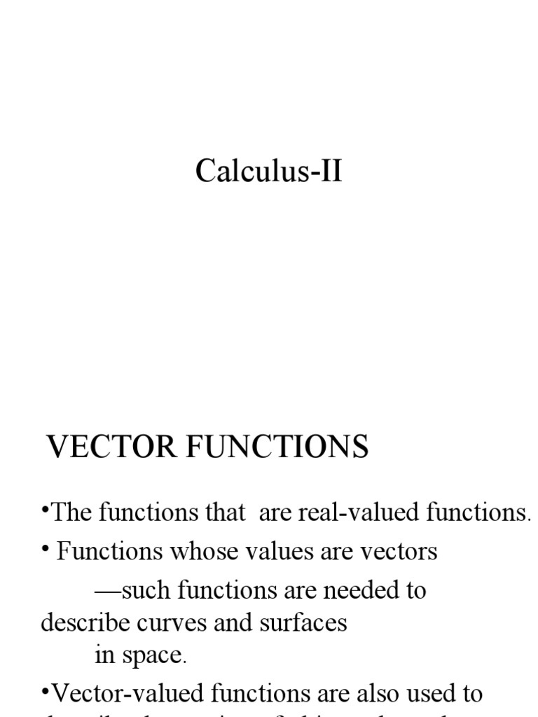 Vector Valued Functions | PDF | Function (Mathematics) | Integral