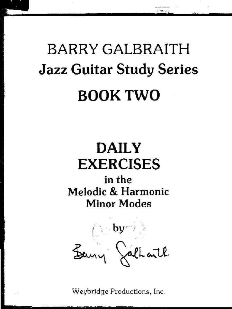 Barry Galbraith: Jazz Guitar Study Series Book Two | PDF | Harmony | Musical Techniques