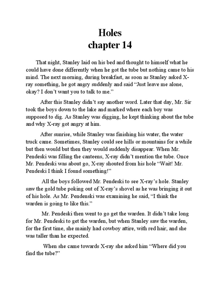 Holes The Book Summary