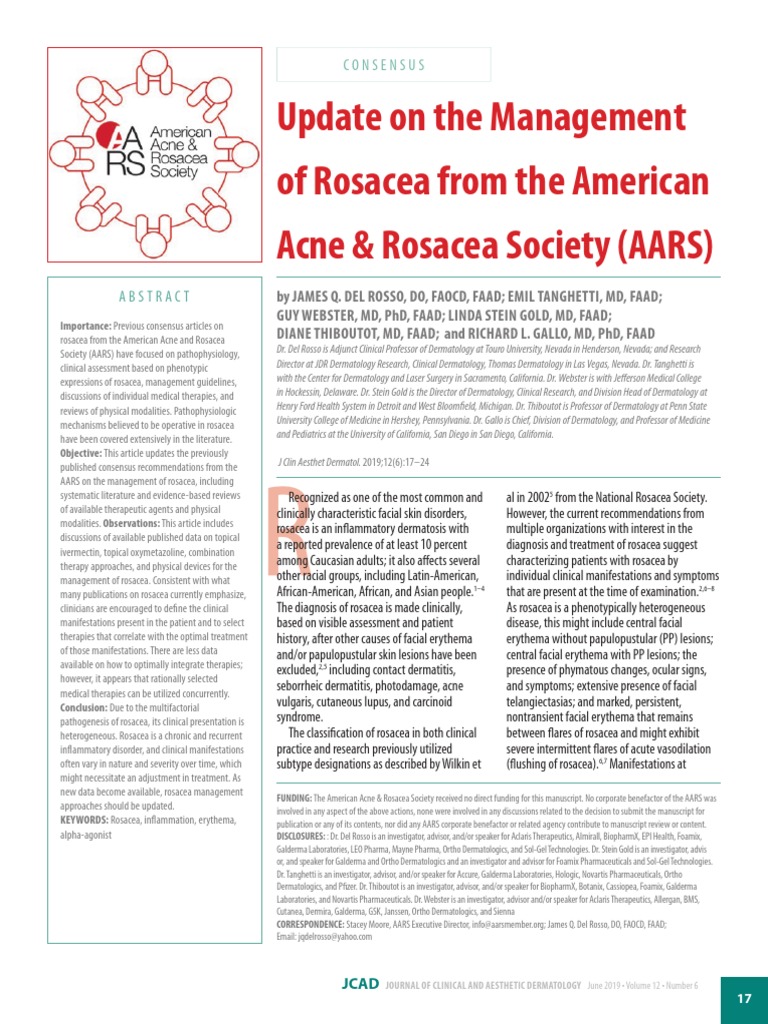 Update On The Management of Rosacea From The American Acne & Rosacea ...