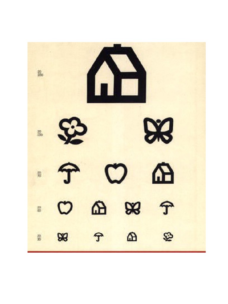 Tabla de Agudeza Visual Niños | PDF