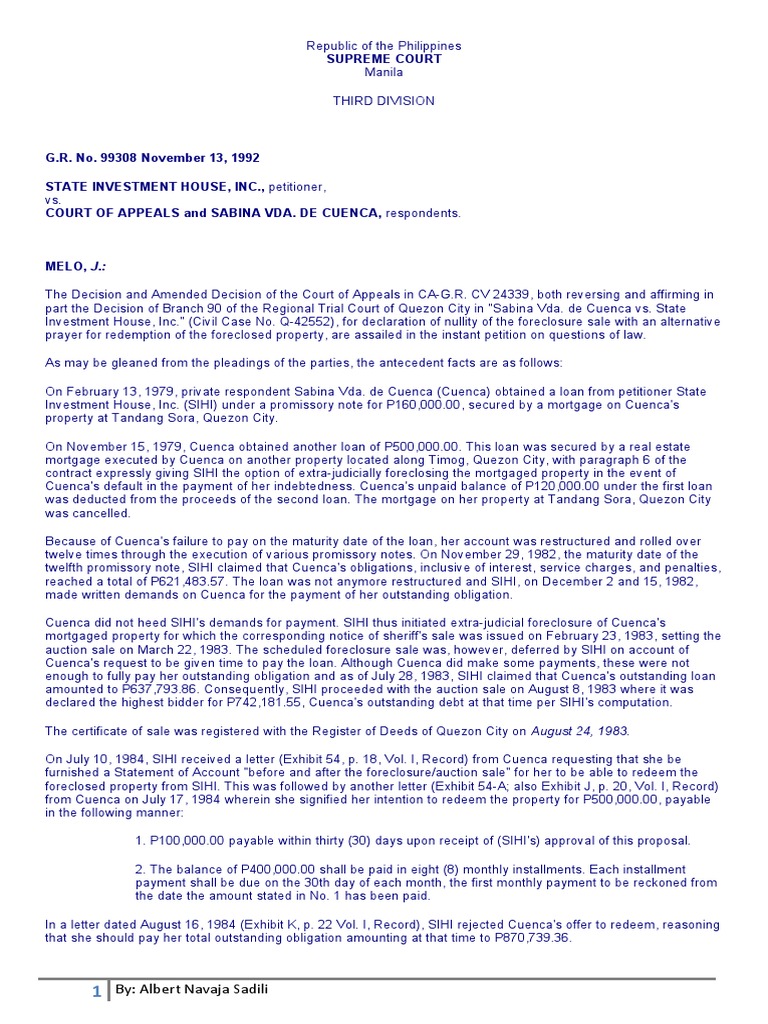 Analysis of a Supreme Court of the Philippines Decision Regarding the ...
