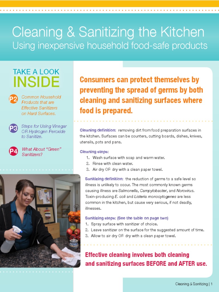 Kitchen Sanitize PDF | PDF | Disinfectant | Bleach