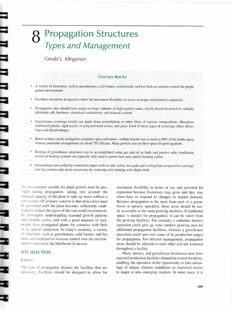 Chap 8 - Propagation Structures PDF | PDF | Greenhouse | Horticulture ...