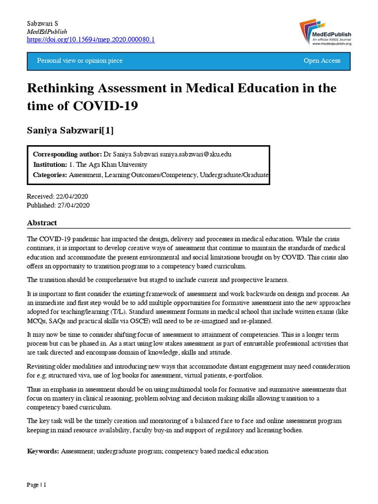 MededPublish - 3044 | PDF | Medical Education | Educational Assessment