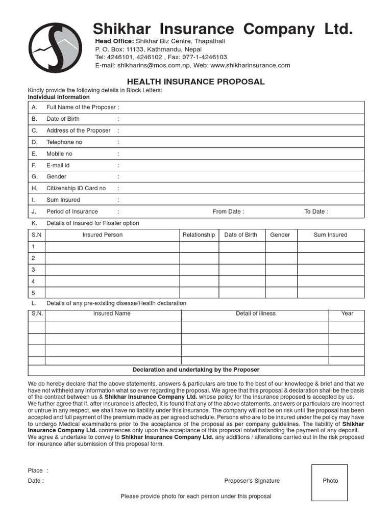 Shikhar Insurance Company LTD | PDF | Insurance | Service Industries